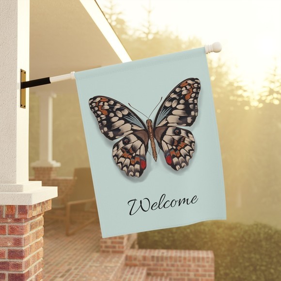 Other | Welcome Butterfly Garden House Banner | Poshmark